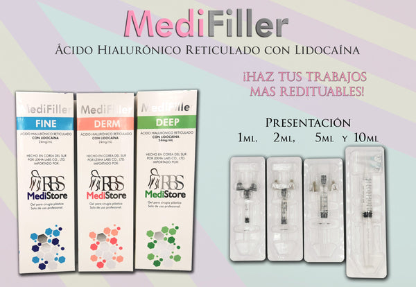 MEDIFILLER 10ml – Fine, Derm y Deep | Pack 3x2 de relleno dérmico con ...